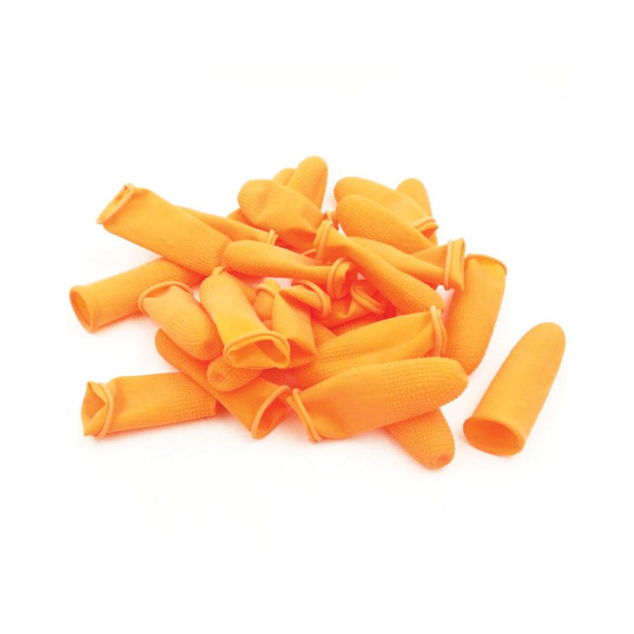 [300 PCS] BERGAMOT ORANGE SULPHUR FREE FINGER STALL / FINGER PROTECTION ...