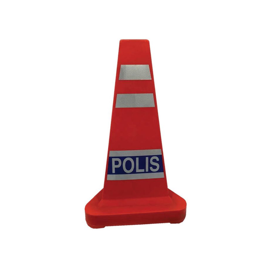 SCT-POLIS 26” Triangle traffic safety cone with “POLIS” wording - 3M ...