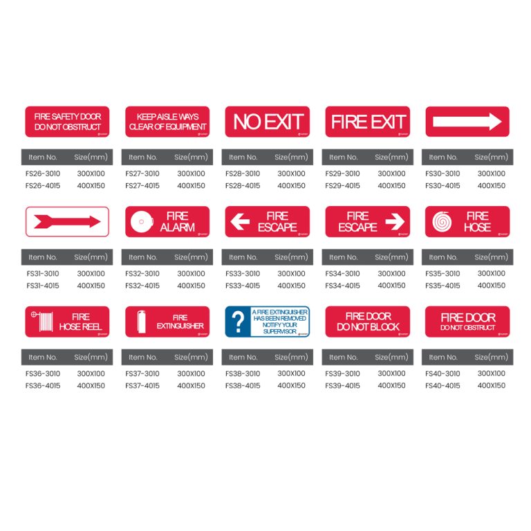 GUARDZER Fire Signs - 3M & UVEX PPE Distributor Selangor and Johor - BG ...