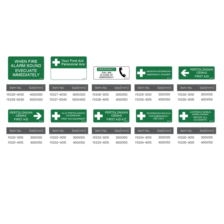 GUARDZER Emergency & First Aid Signs - 3M & UVEX PPE Distributor ...