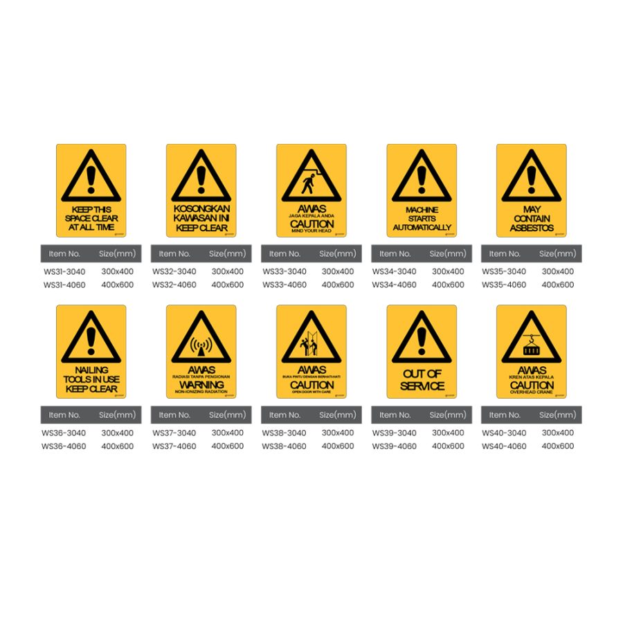 GUARDZER Warning Signs - 3M & UVEX PPE Distributor Selangor and Johor ...