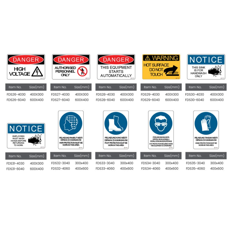 GUARDZER Food Safety Signs - 3M & UVEX PPE Distributor Selangor and ...