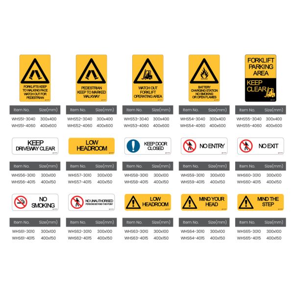 GUARDZER Warehouse Safety Signs - 3M & UVEX PPE Distributor Selangor ...