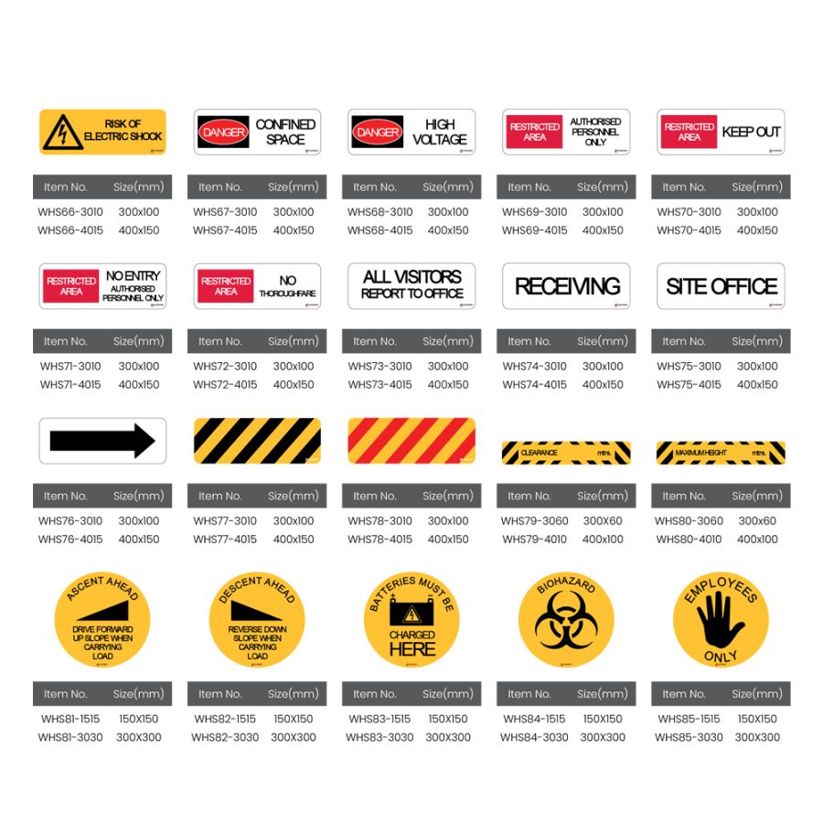 GUARDZER Warehouse Safety Signs - 3M & UVEX PPE Distributor Selangor ...